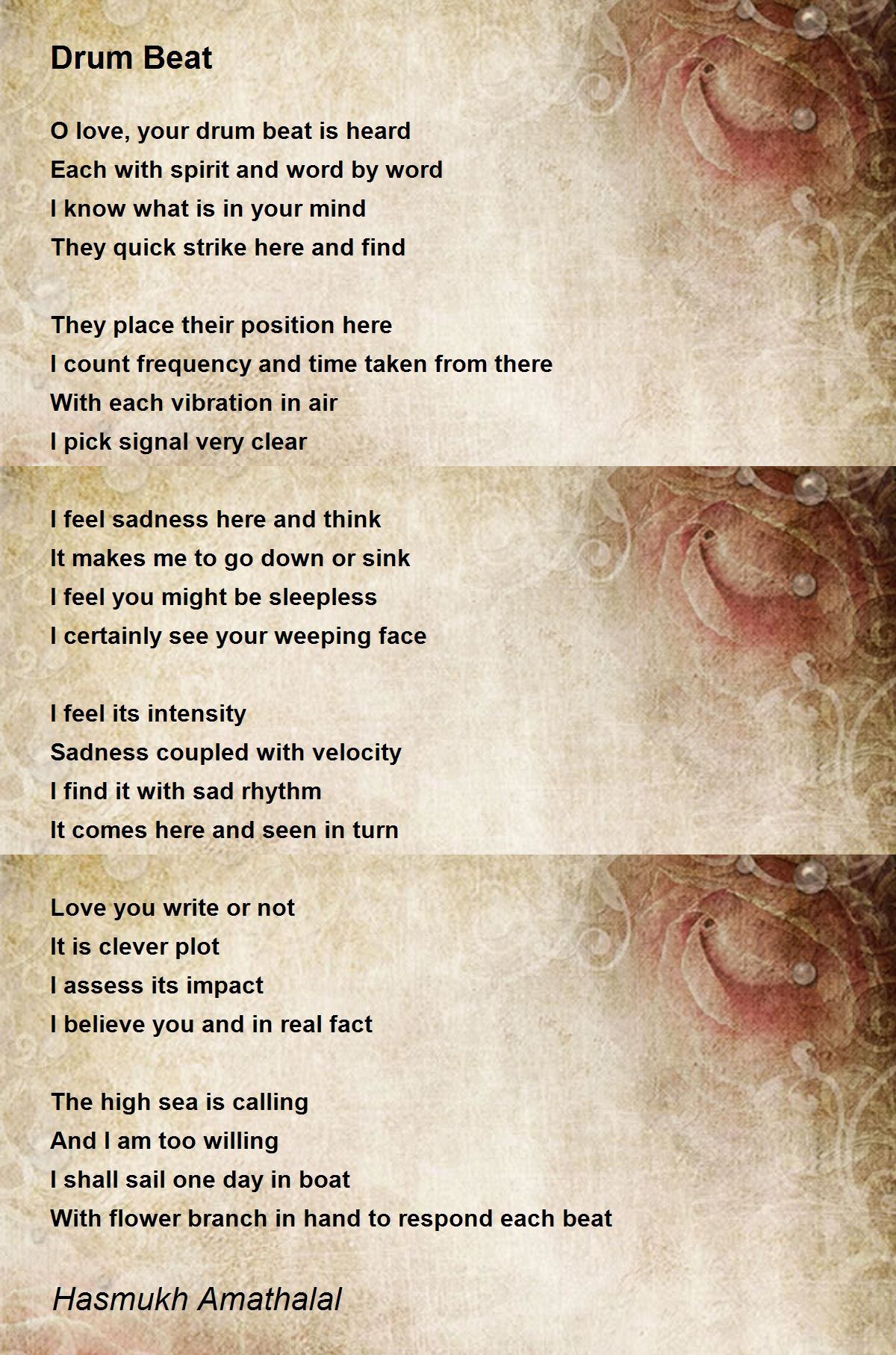 Beat Beat Drums Poem Analysis at Cynthia Stanton blog