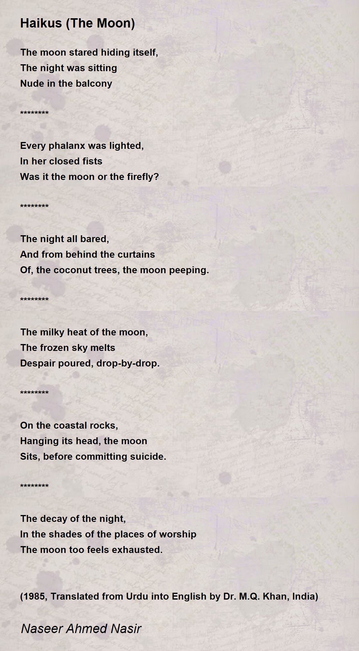 Haiku Poems About The Moon