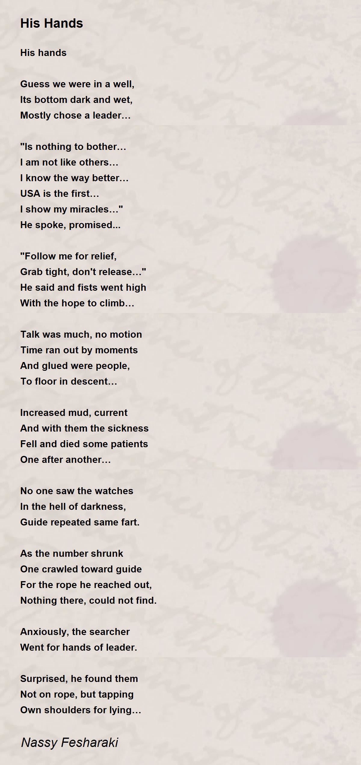 Warm Hands Poem