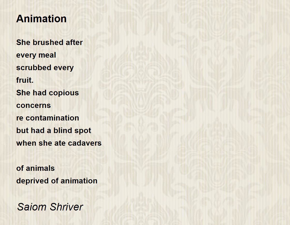 Animation - Animation Poem by Saiom Shriver