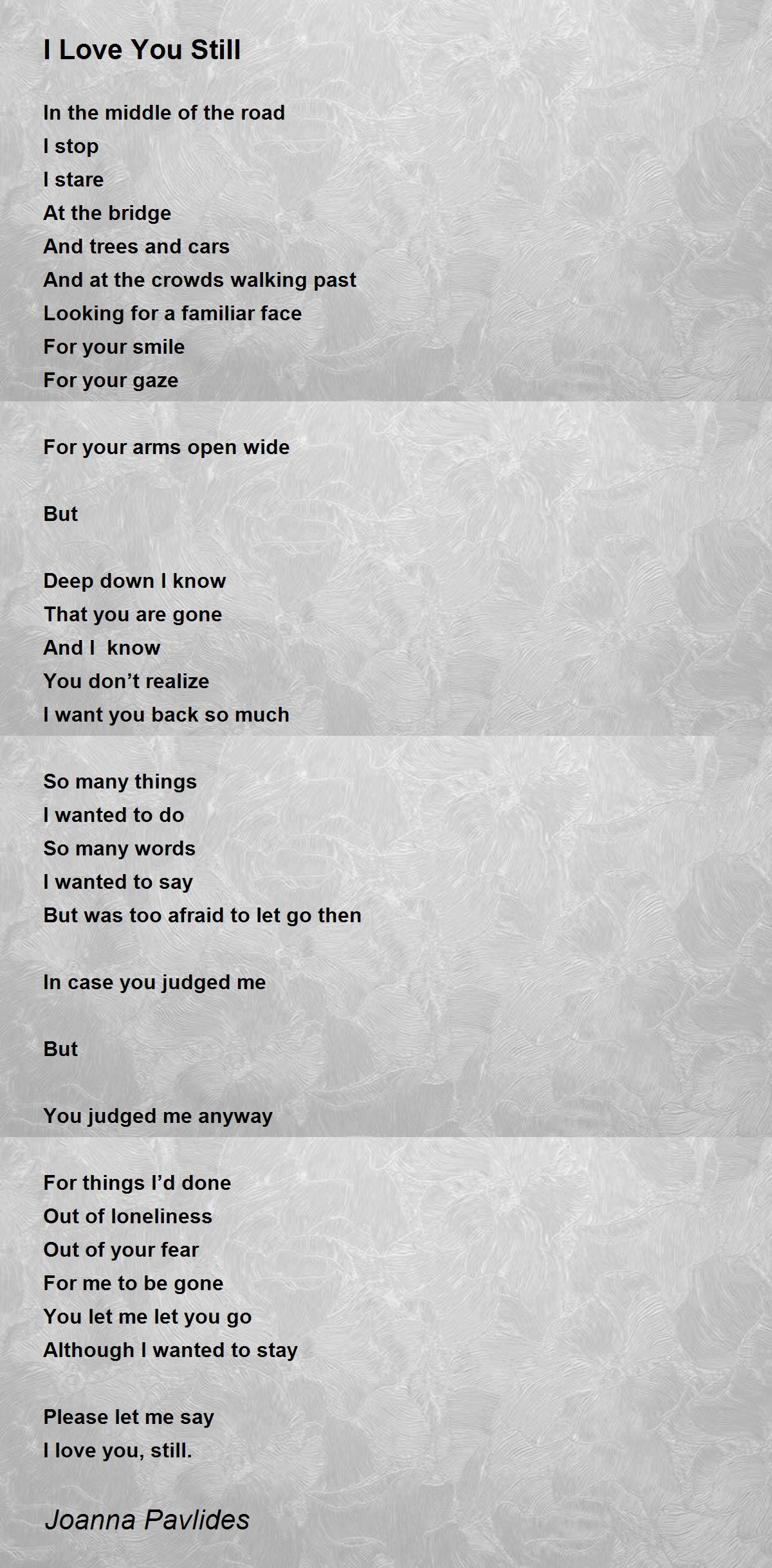 Still Love You Quotes Poems