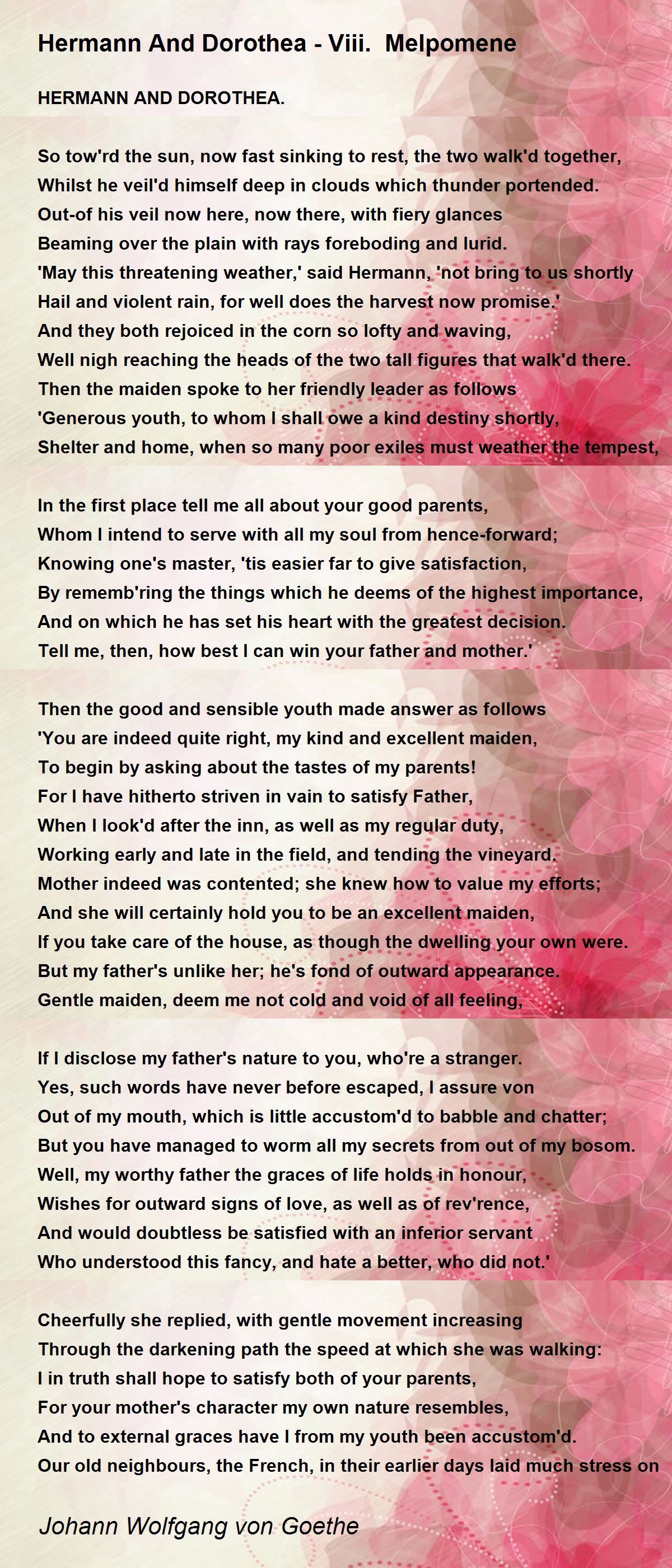 Hermann And Dorothea Quotes