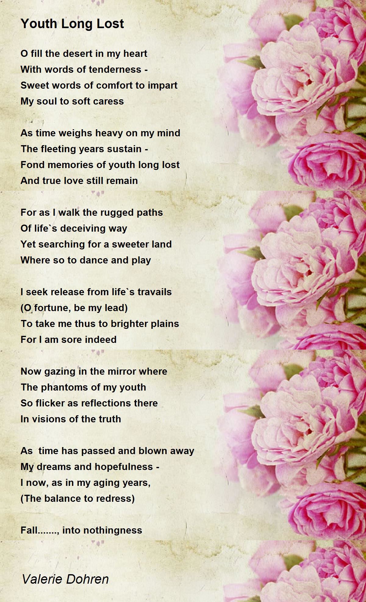 Youth Long Lost - Youth Long Lost Poem by Valerie Dohren