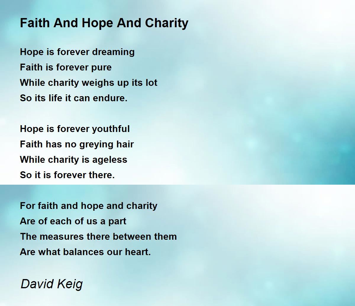 Faith Hope Charity Quotes