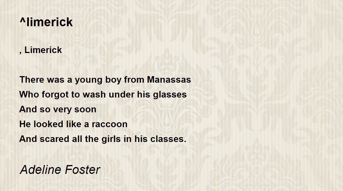 Limerick Poems That Rhyme