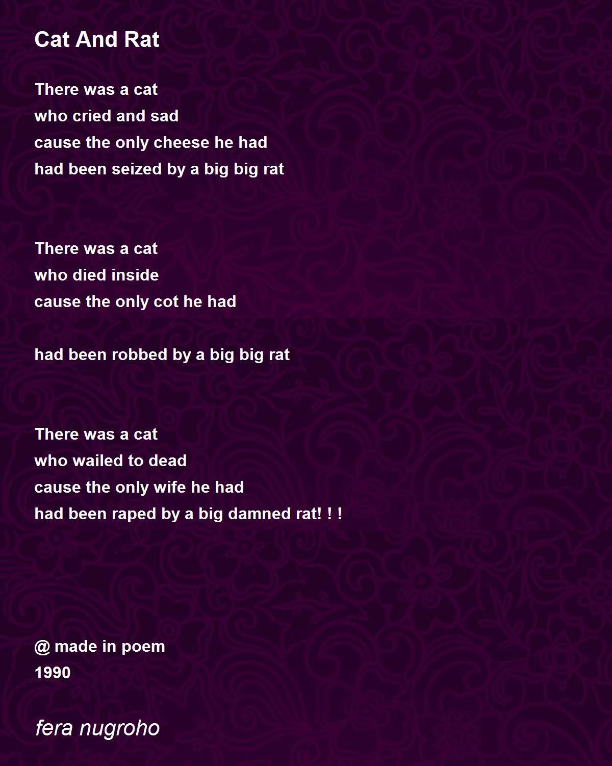 Cat And Rat Poem by fera nugroho - Poem Hunter