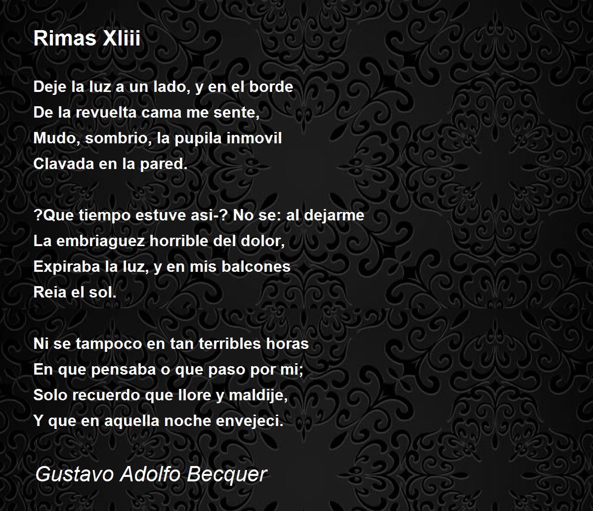 Rimas Xliii - Rimas Xliii Poem by Gustavo Adolfo Becquer