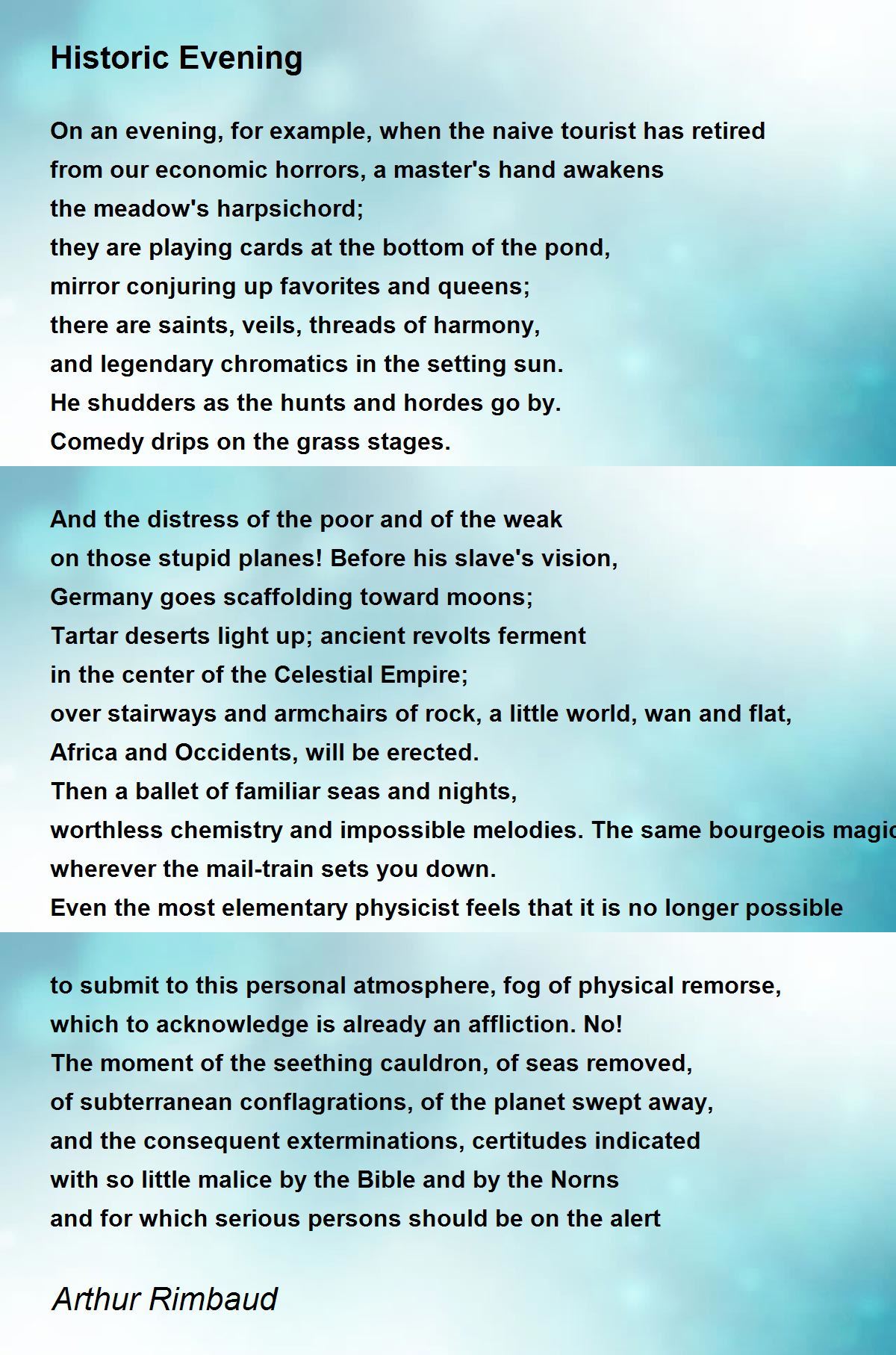 Eternity Poem By Arthur Rimbaud Poem Hunter