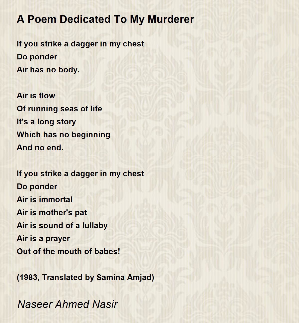 Murderer Poems - Poems For Murderer - Poem Hunter