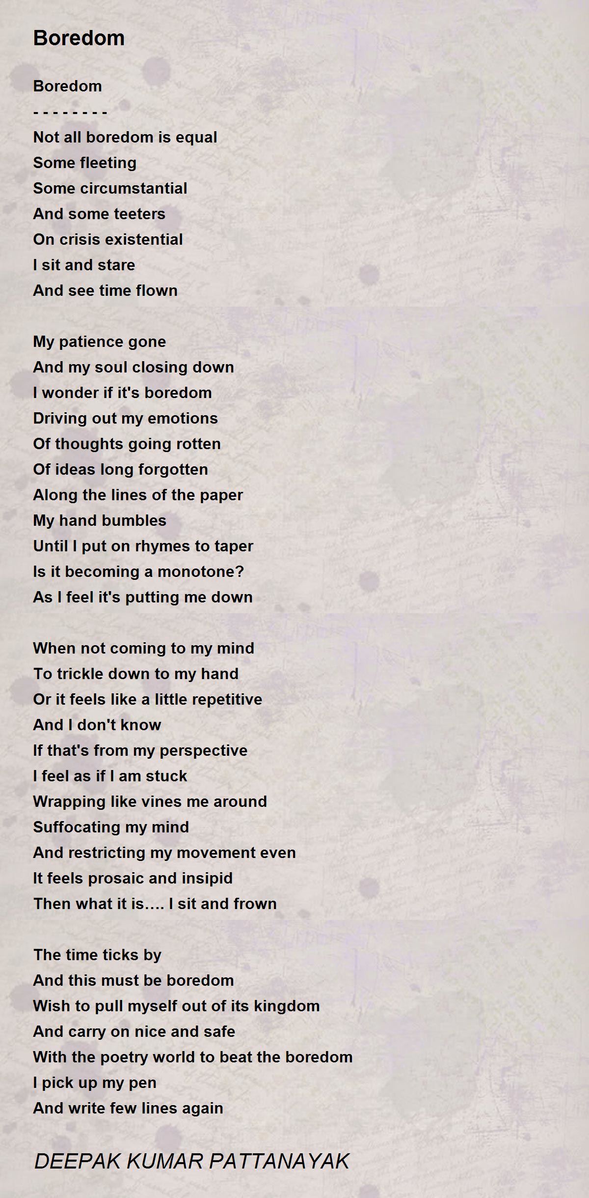 Bored Acrostic Poem By