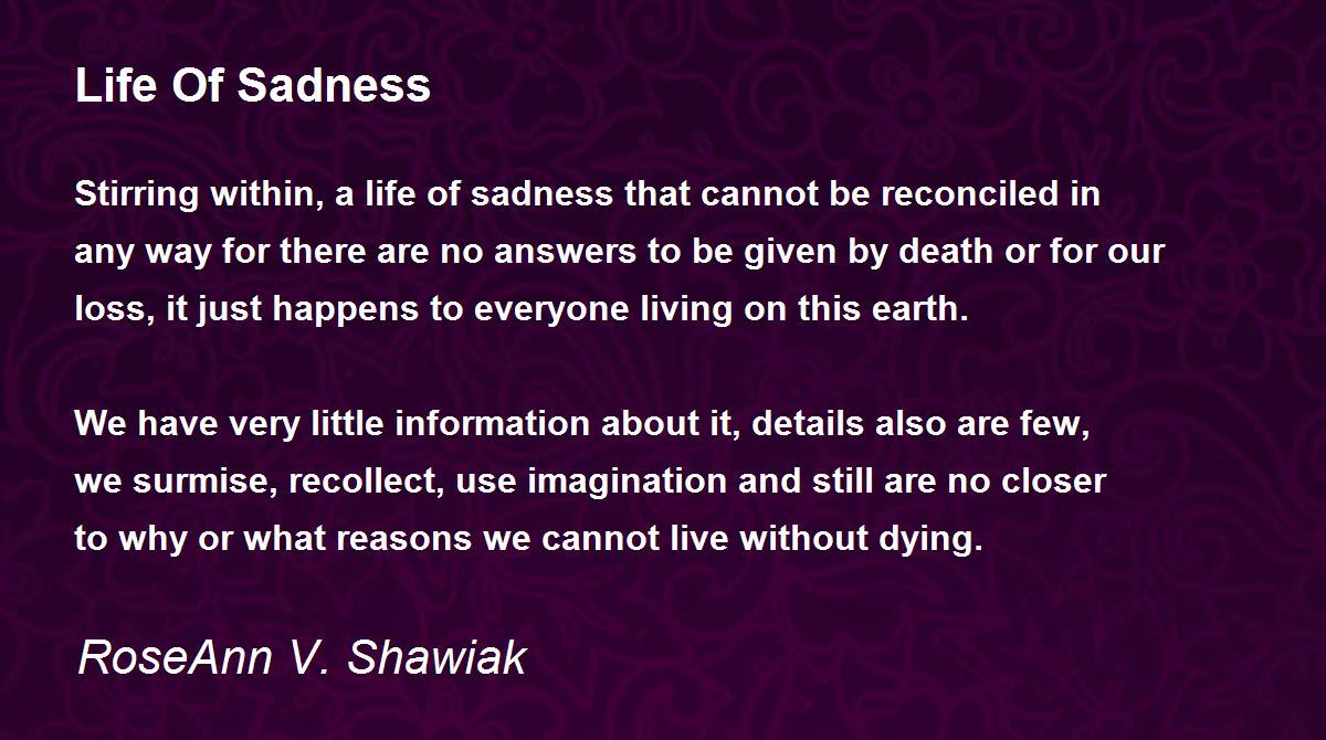 Sad Life Poems And Quotes