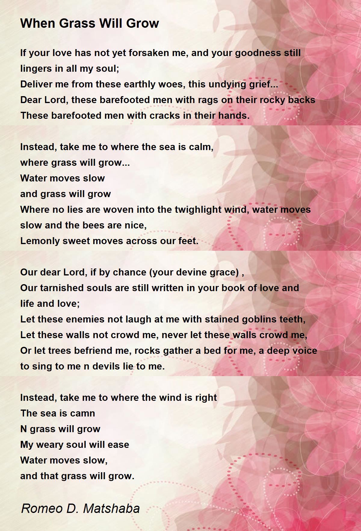 Poem Grass Flower at Rina Parra blog