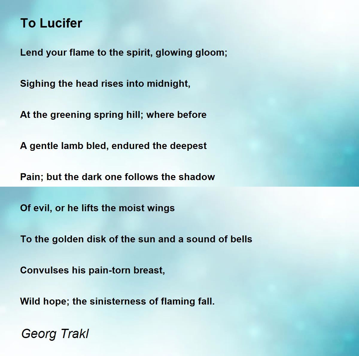 Verses About Lucifer