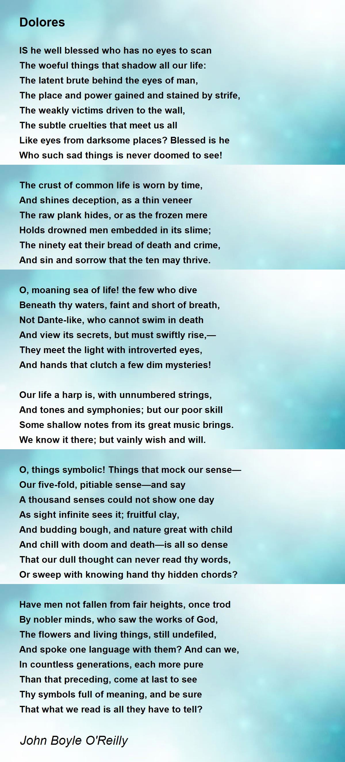 Unspoken Words Poem By John Boyle O39reilly Poem Hunter Love, And Be