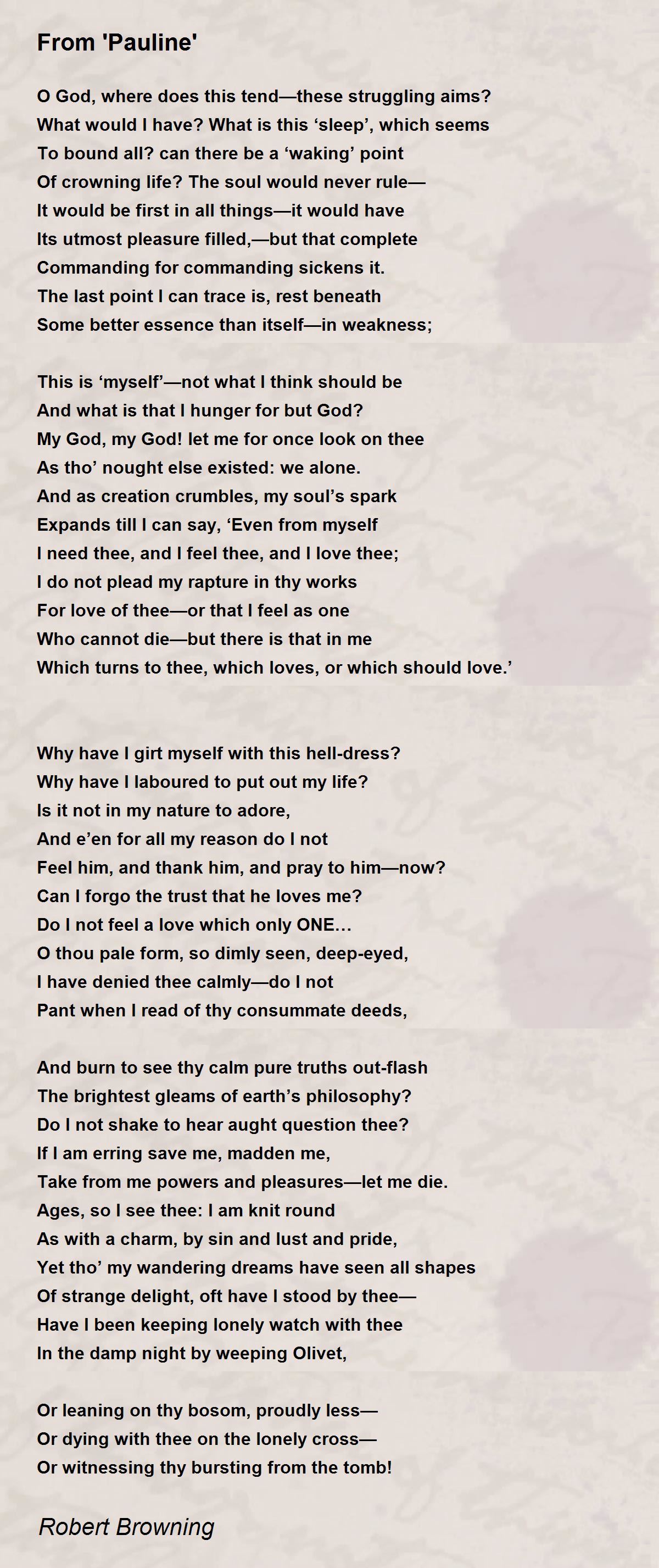 From 'Pauline' Poem by Robert Browning - Poem Hunter