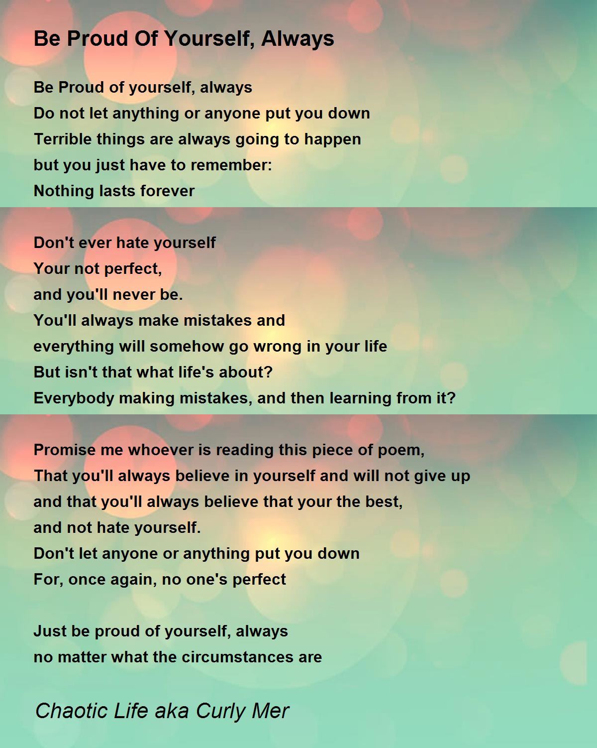 You Are Perfect To Me Poem
