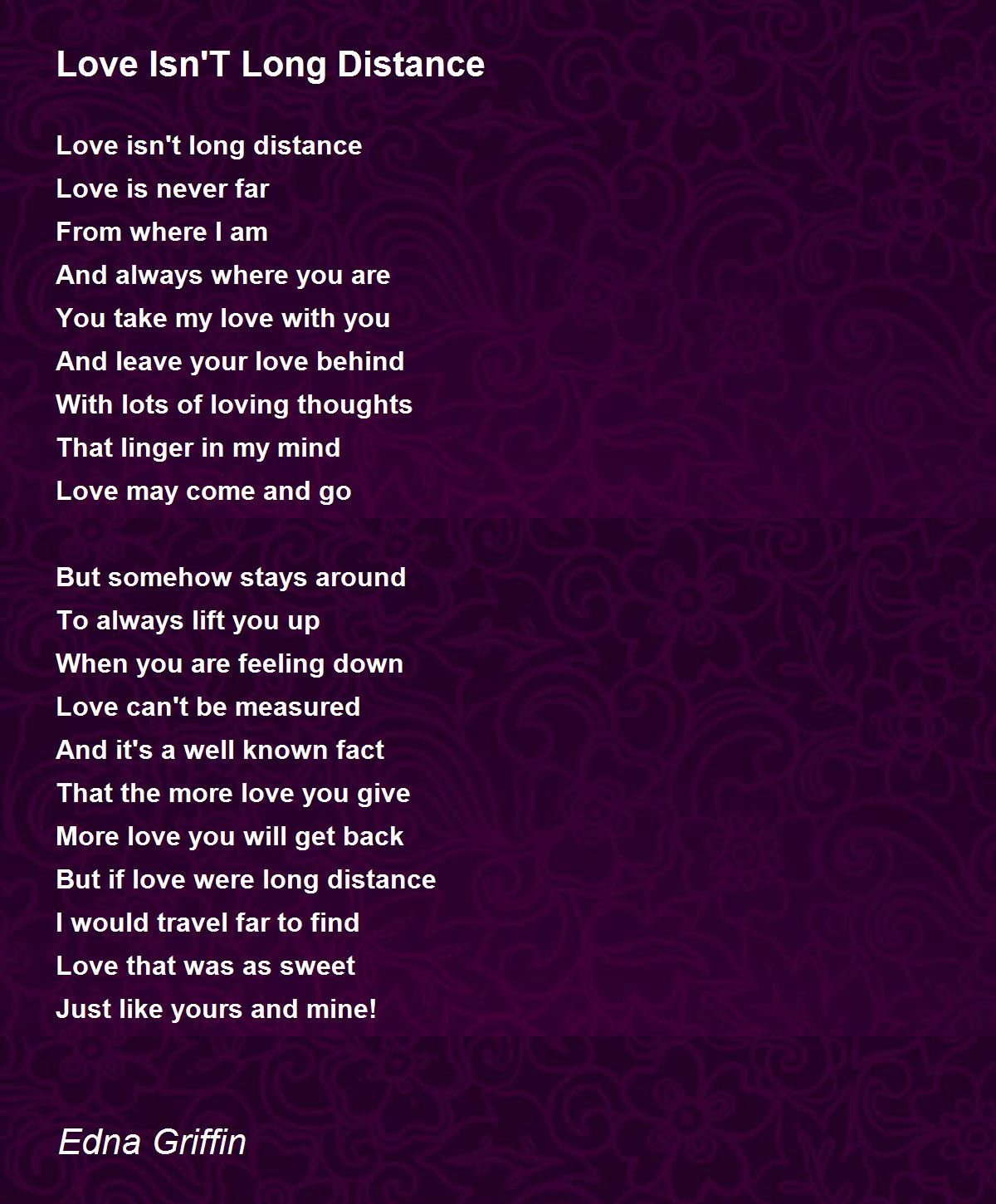 Love Poem For Her Long Distance