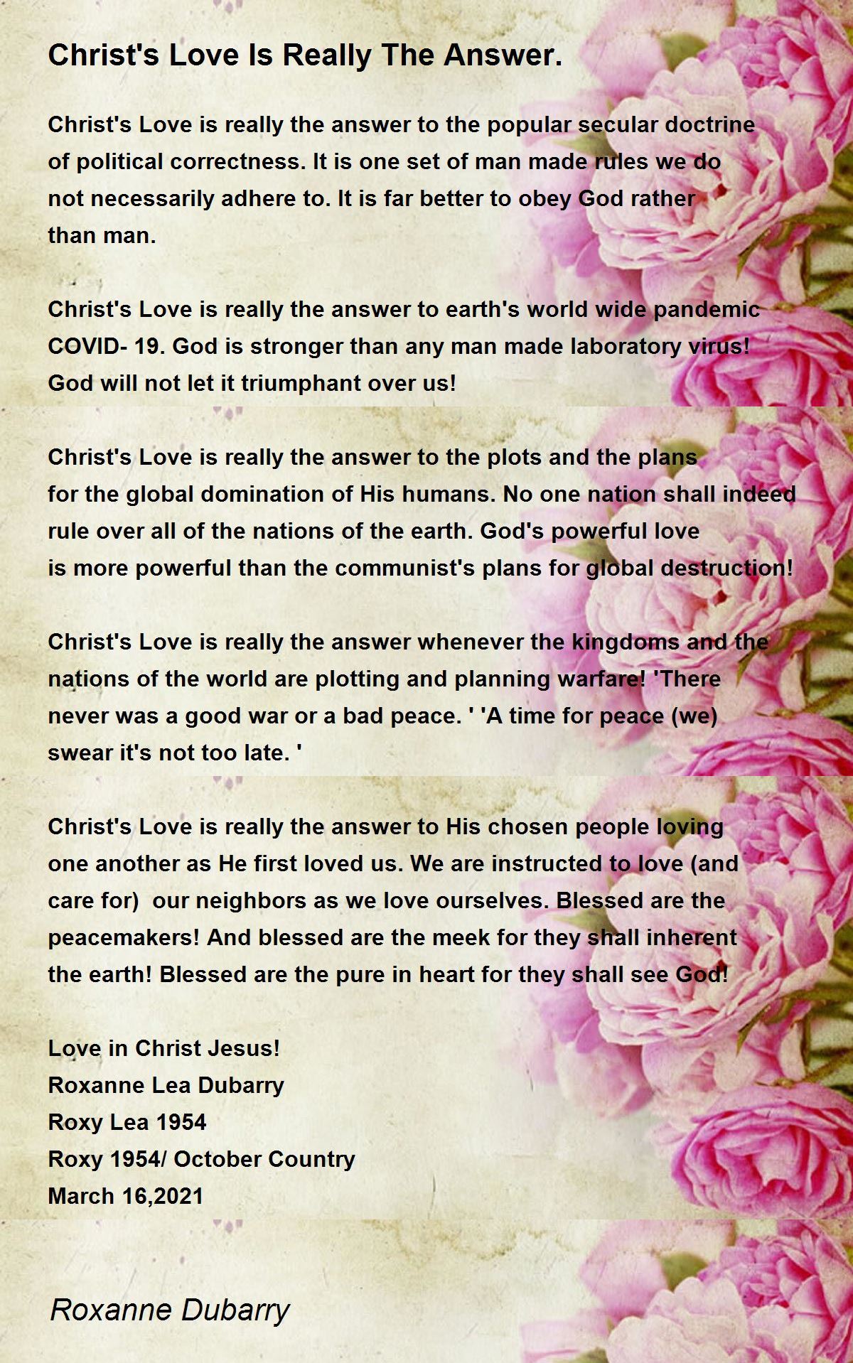 Love Poems For Jesus