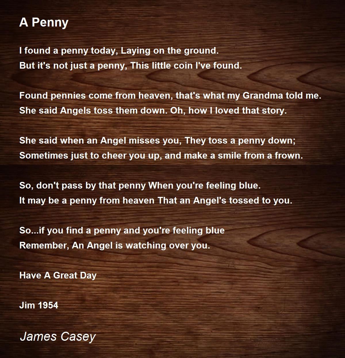 Poems About Pennies