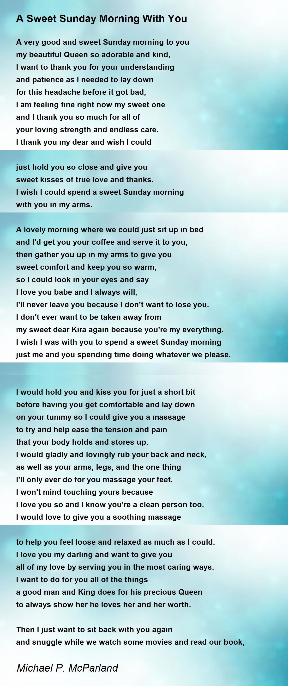 Poems About Sunday Morning