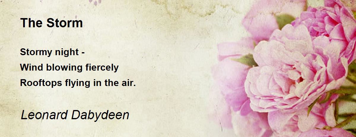 The Storm - The Storm Poem by Leonard Dabydeen