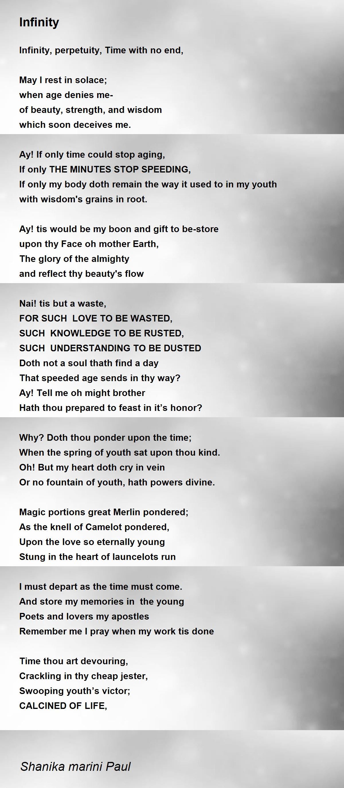 Infinity - Infinity Poem by Shanika marini Paul