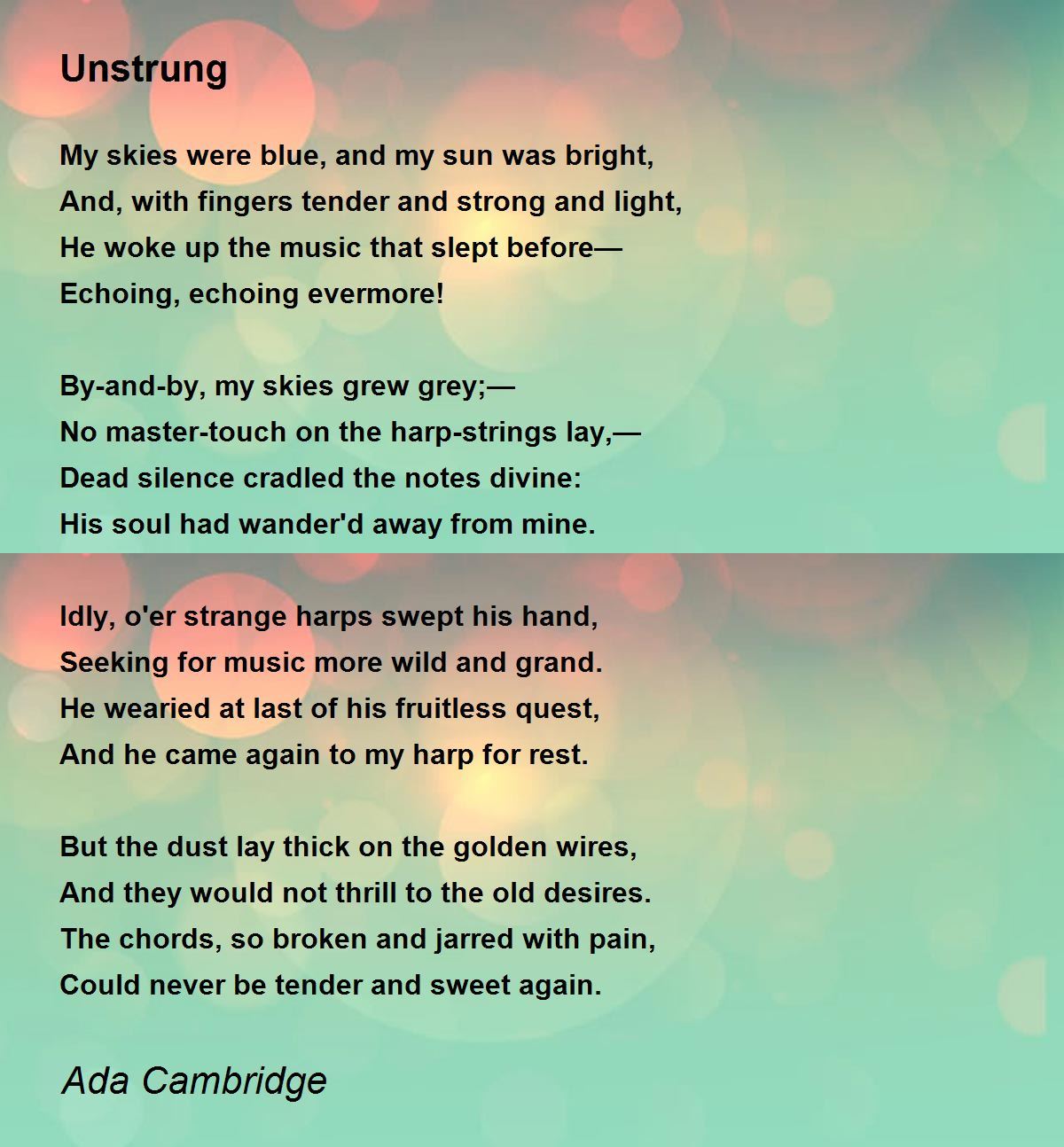 Understatements In Poems