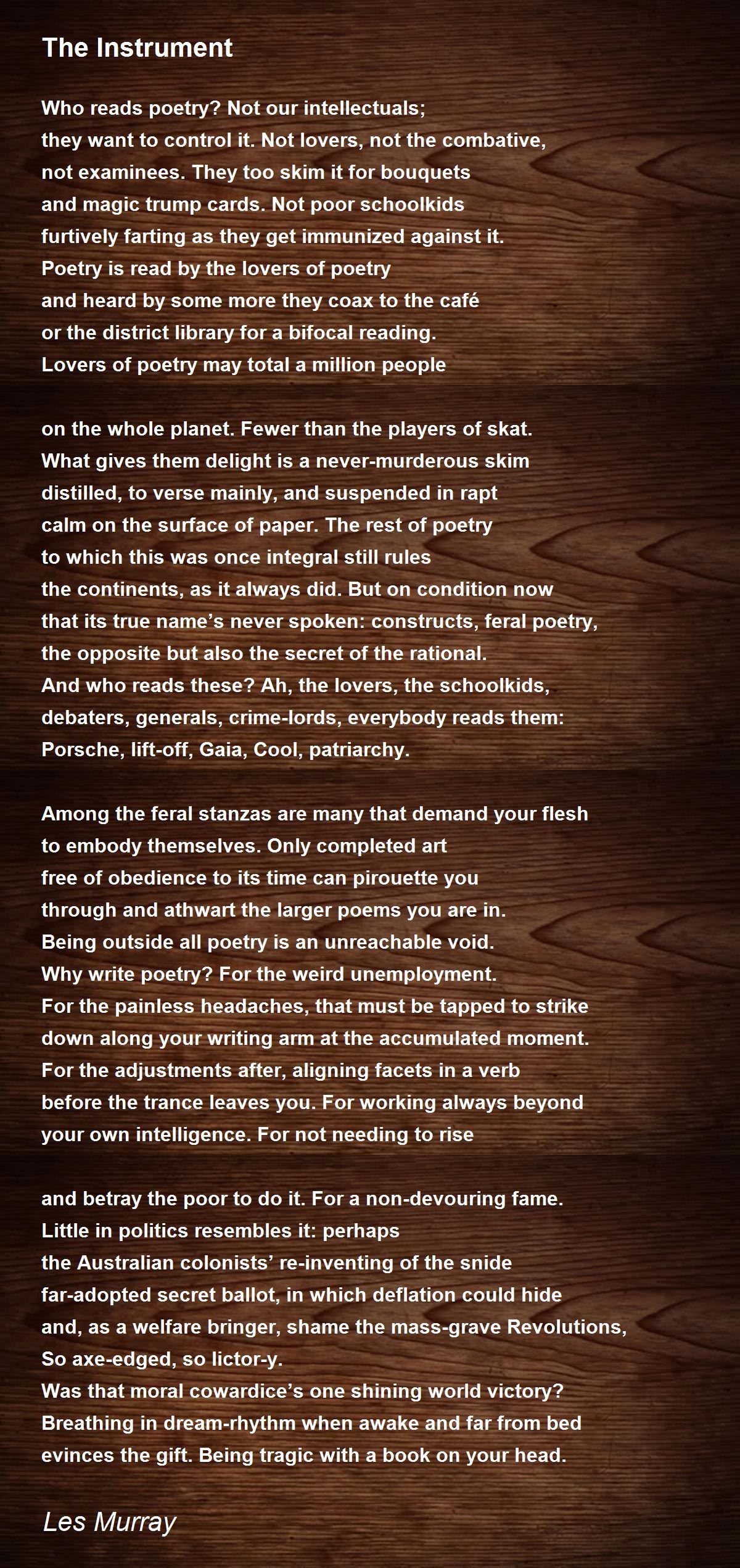 Les Murray Poet Quotes