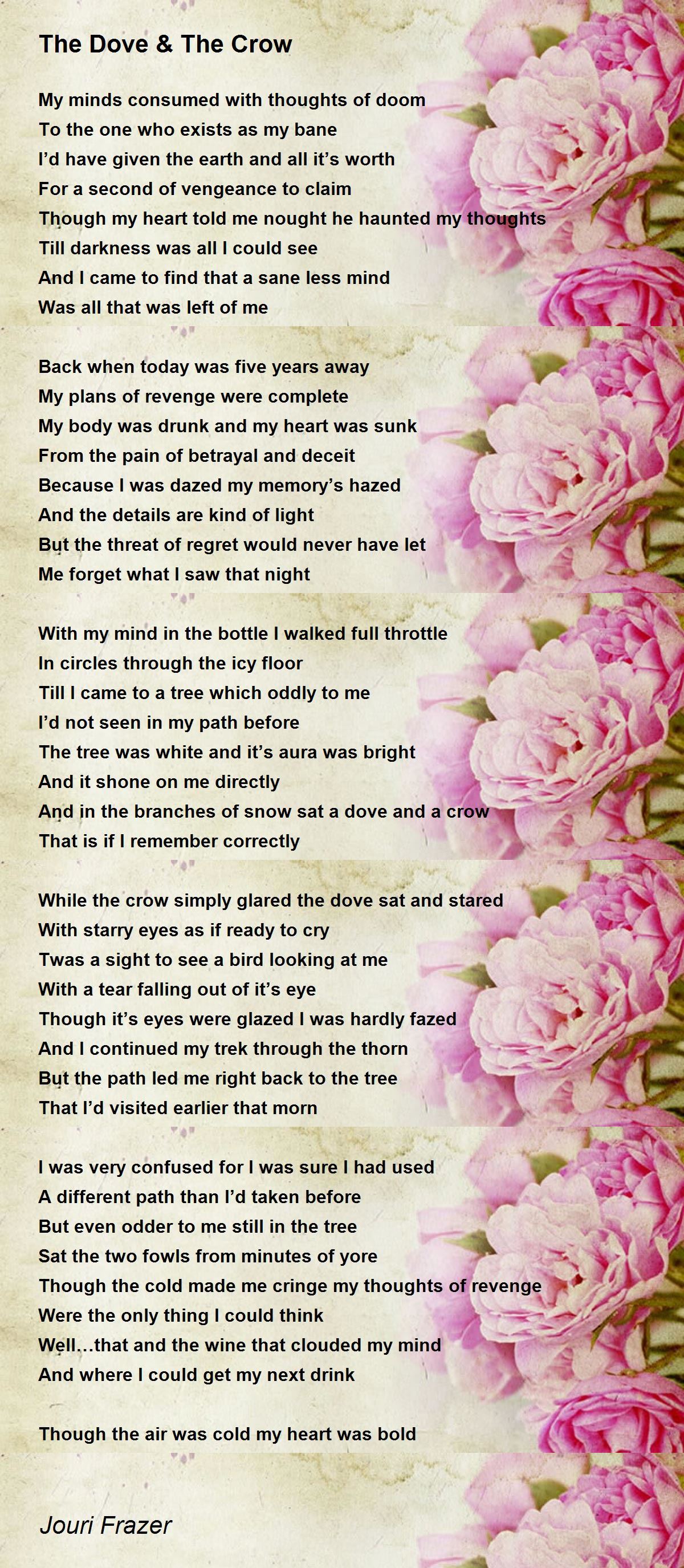 The Dove & The Crow - The Dove & The Crow Poem by Jouri Frazer