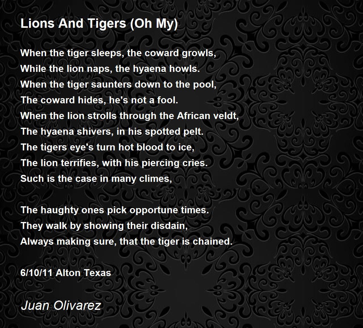 Short Poem On Tiger In Hindi | Sitedoct.org