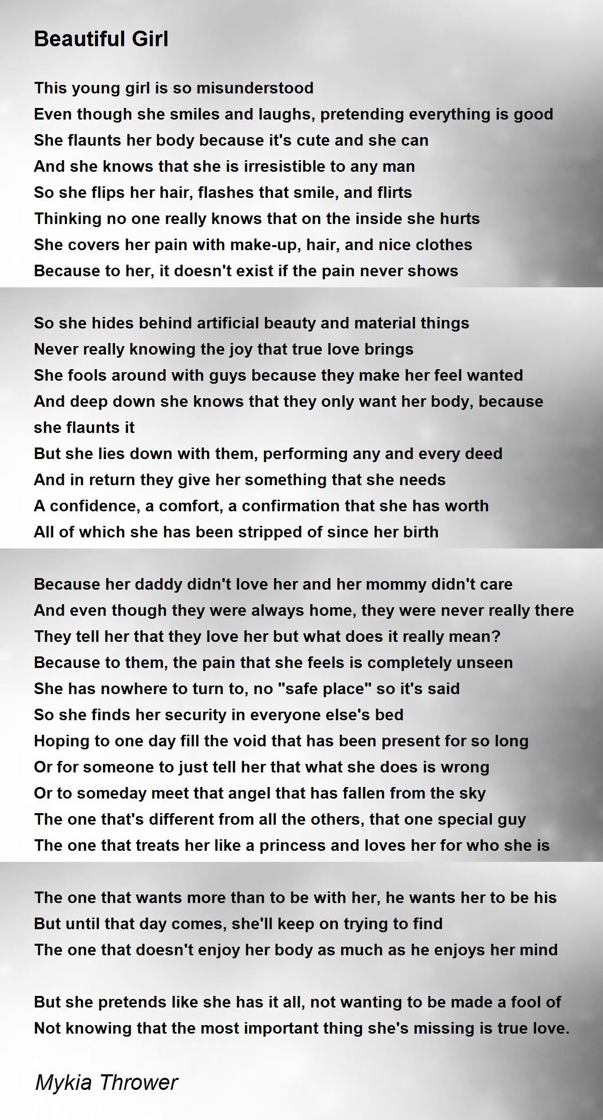 Your Beautiful Poems For A Girl