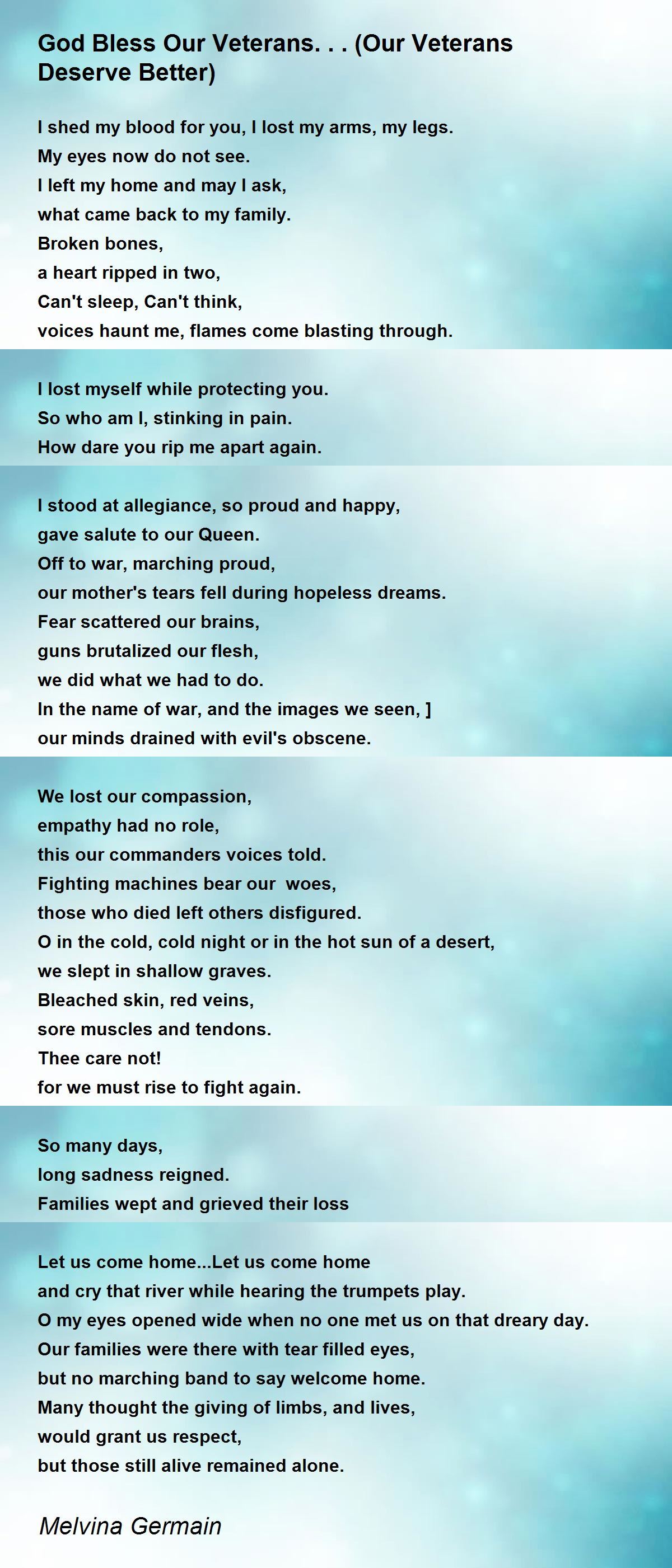 God Bless Veterans Quotes