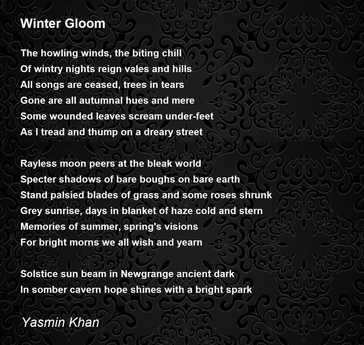 Winter Moon Poem