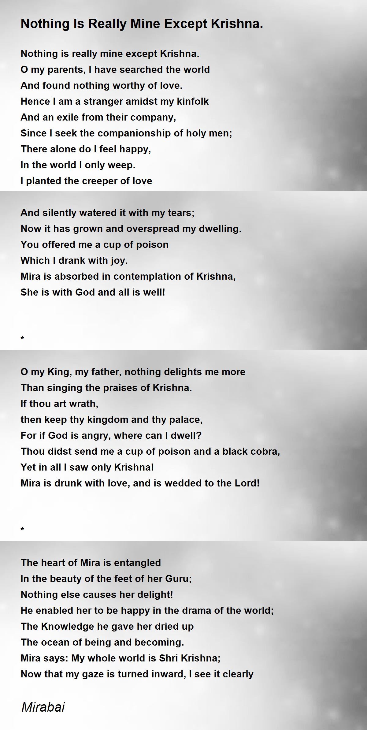Mirabai Poems
