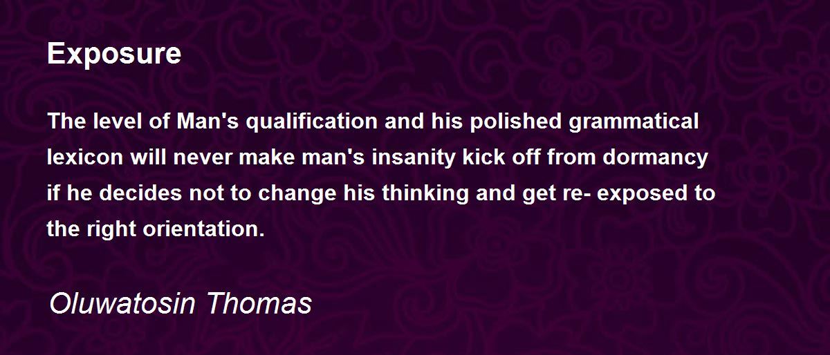 Exposure Poem Key Quotes