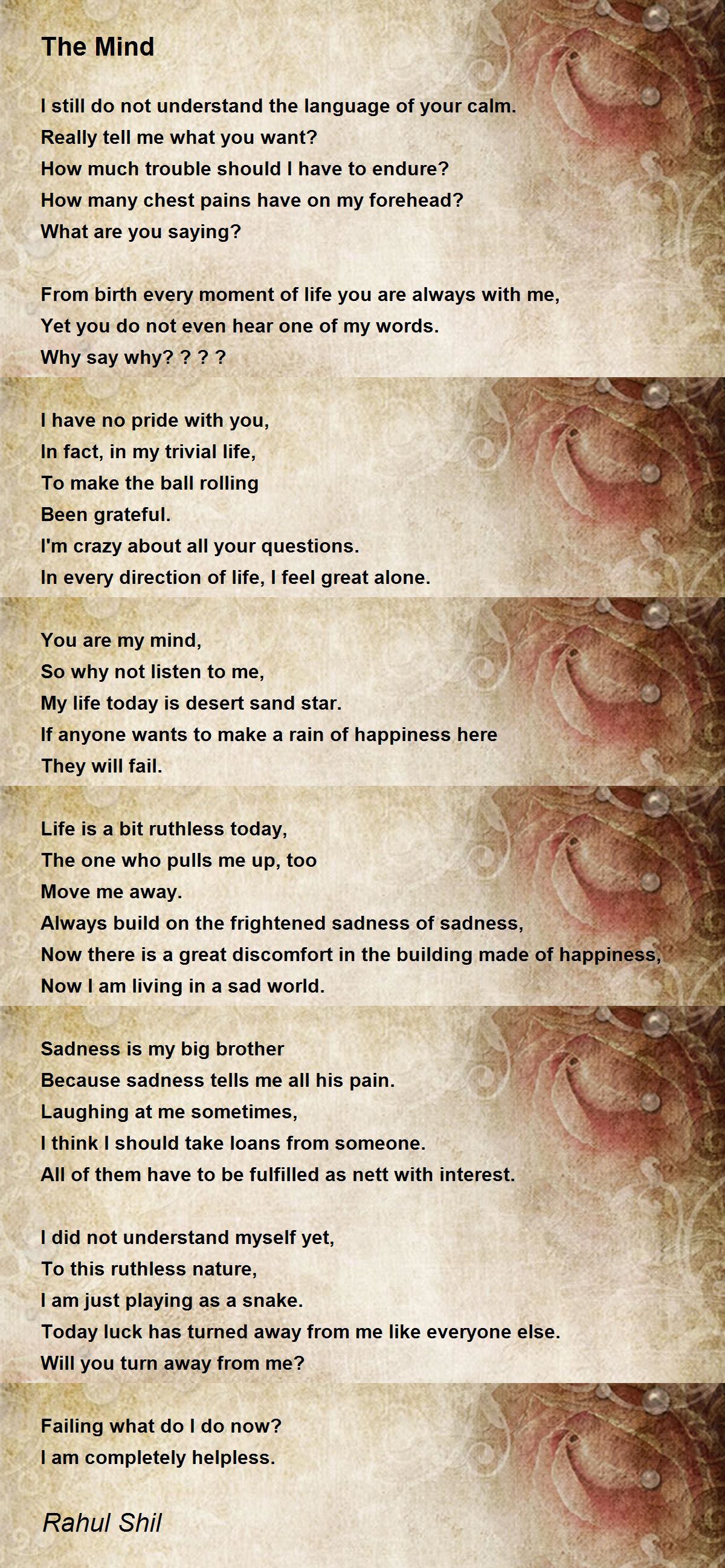 The Mind - The Mind Poem by Rahul Shil