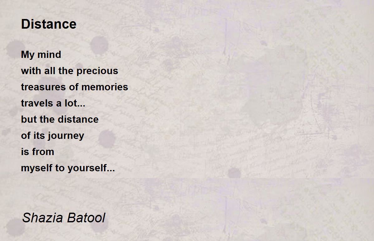 Distance Poem Quotes