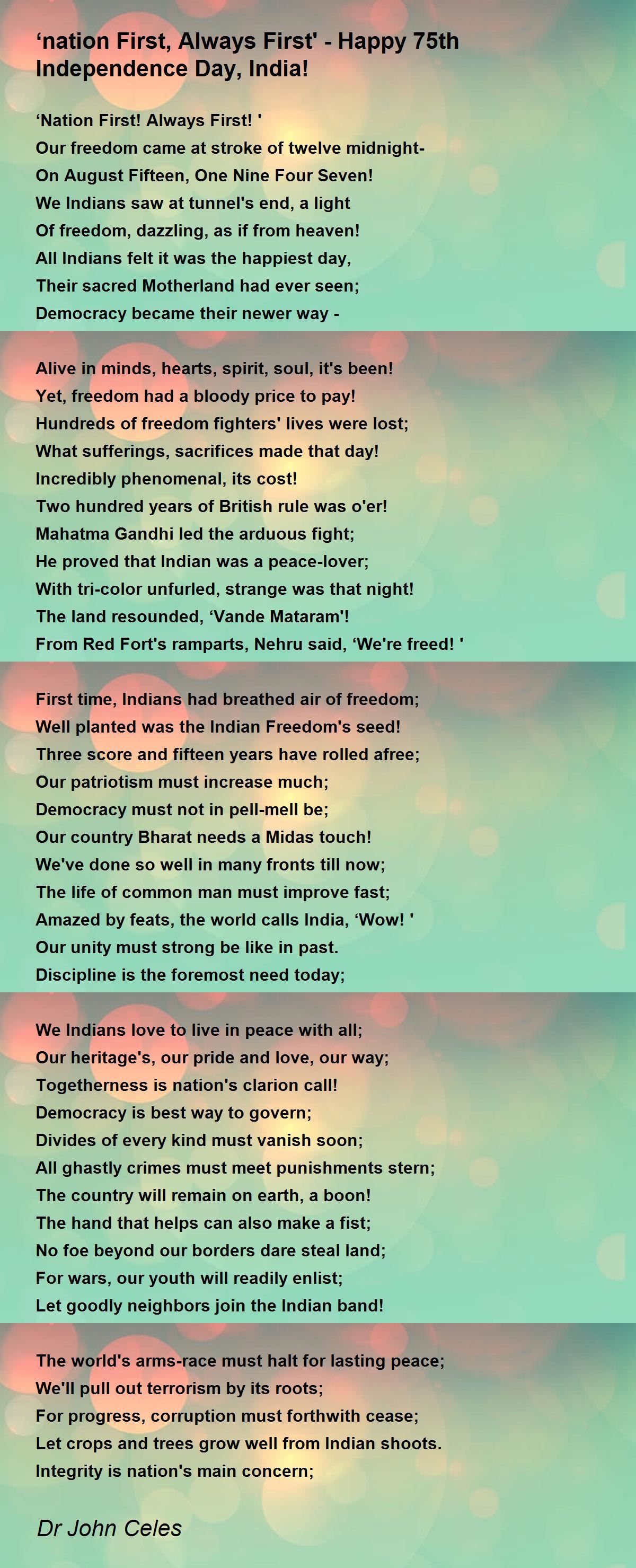 Indian Independence Day Poems