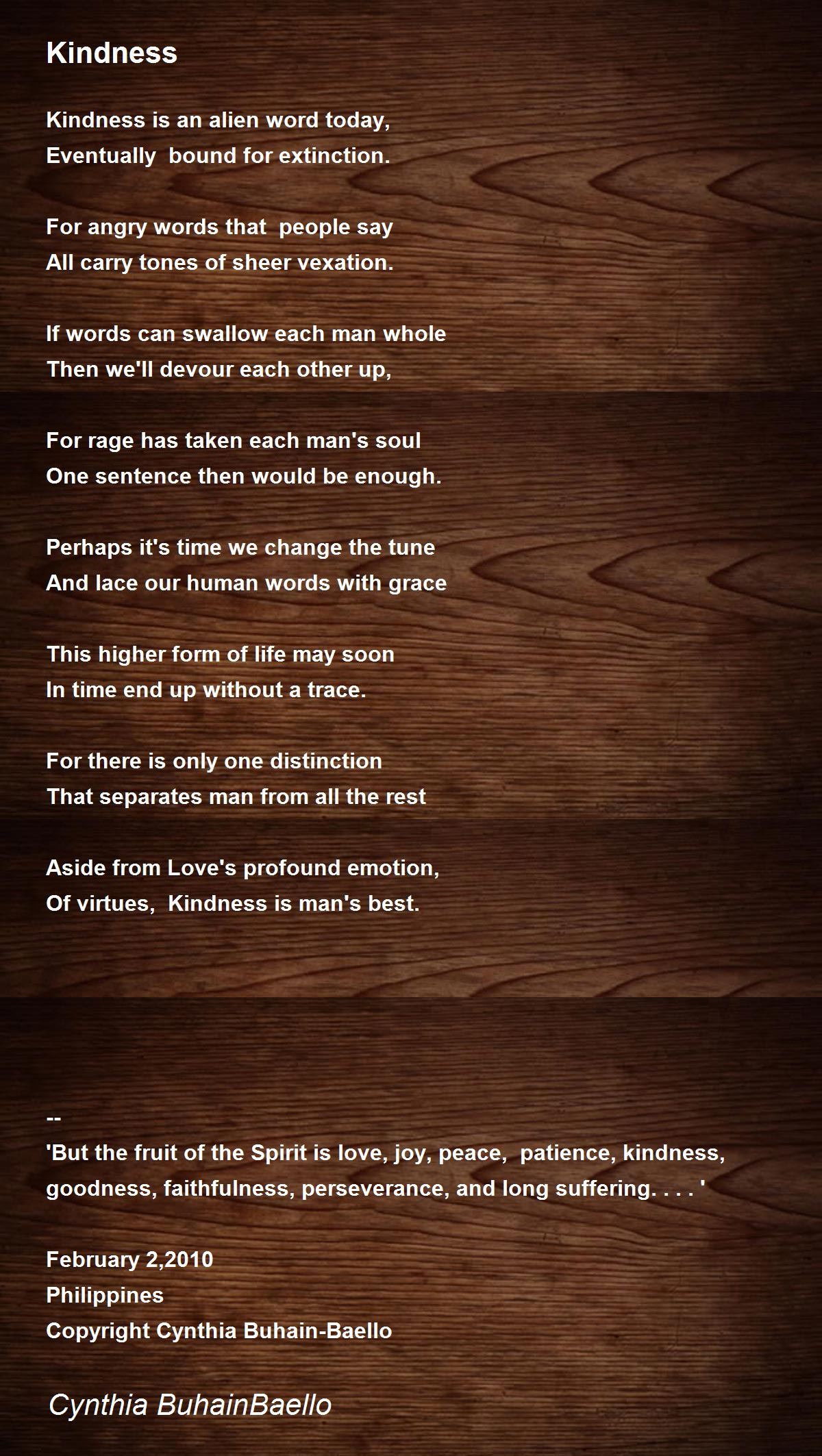 Kindness Poetry