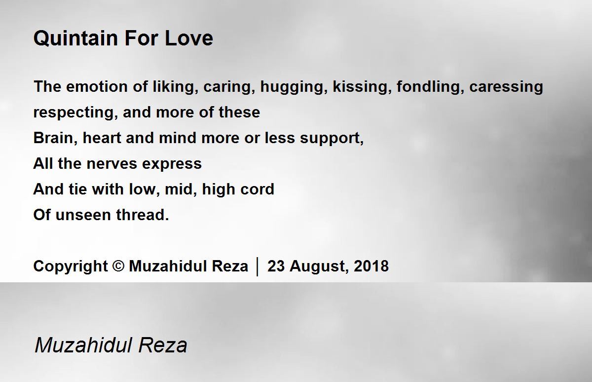 Quintain For Love - Quintain For Love Poem by Muzahidul Reza