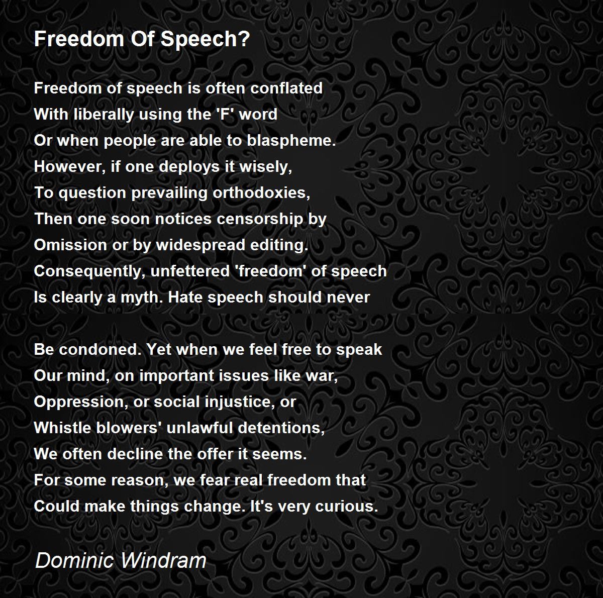 The real freedom speech