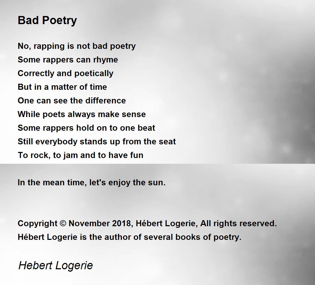 What Is The Definition Of Bad Poetry at Noah Stretch blog