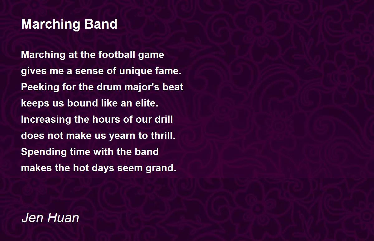 Marching Band - Marching Band Poem by Jen Huan