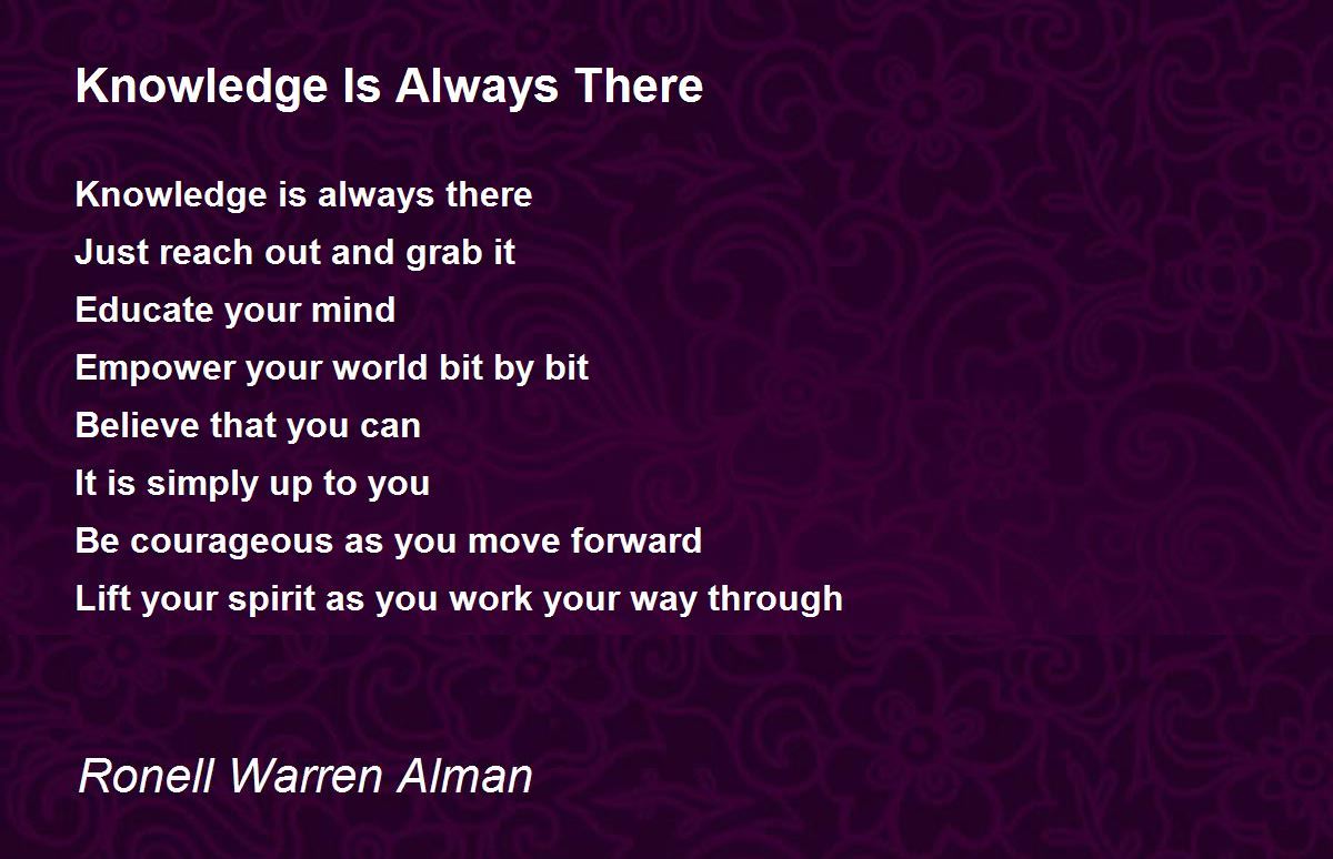 Knowledge Poems Quotes