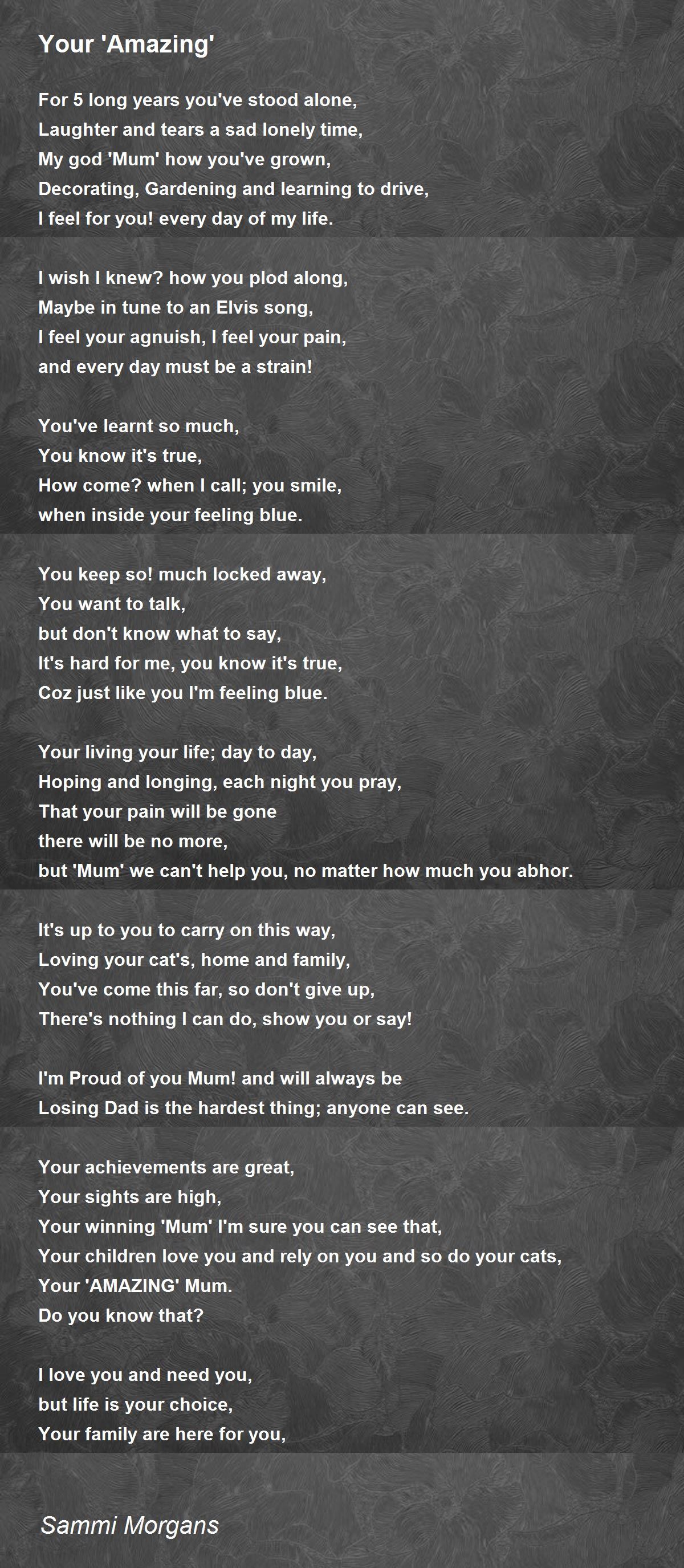 You Are Amazing And Beautiful Poem