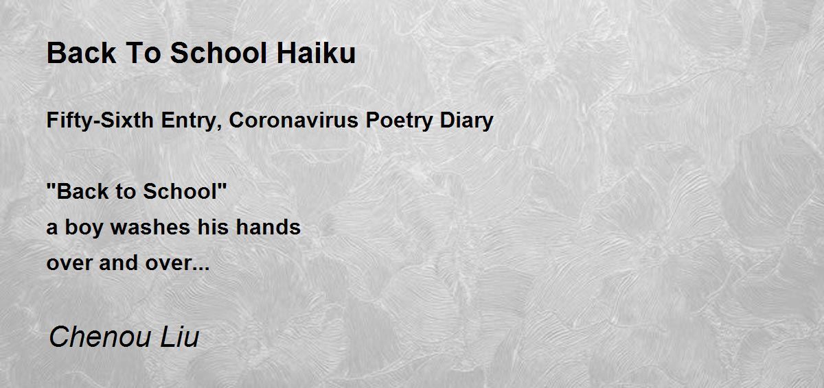 Back To School Haiku - Back To School Haiku Poem by Chen-ou Liu
