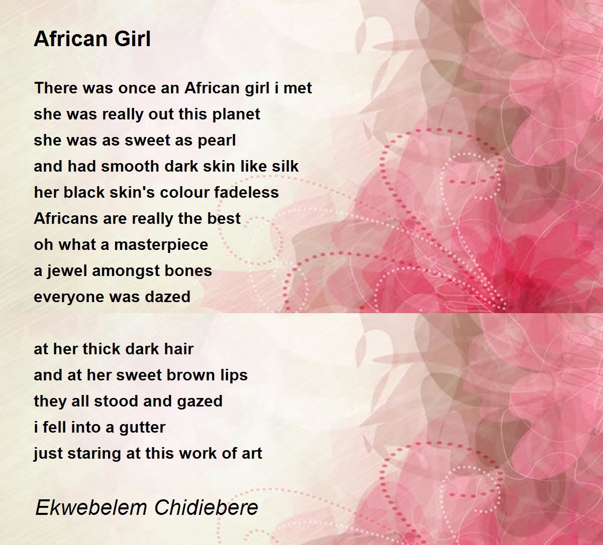 African Girl - African Girl Poem by Ekwebelem Chidiebere