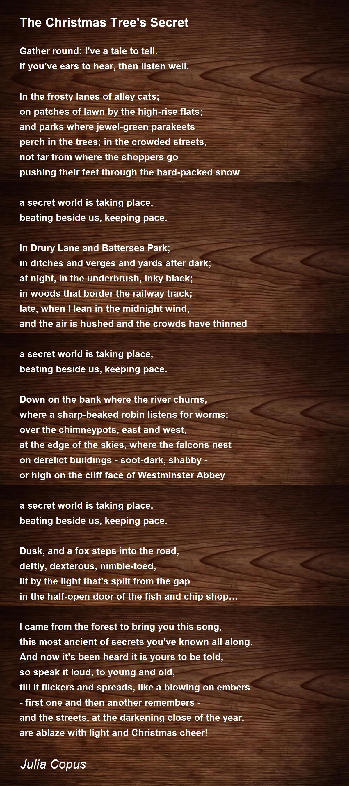Secret Santa Christmas Tree Poem