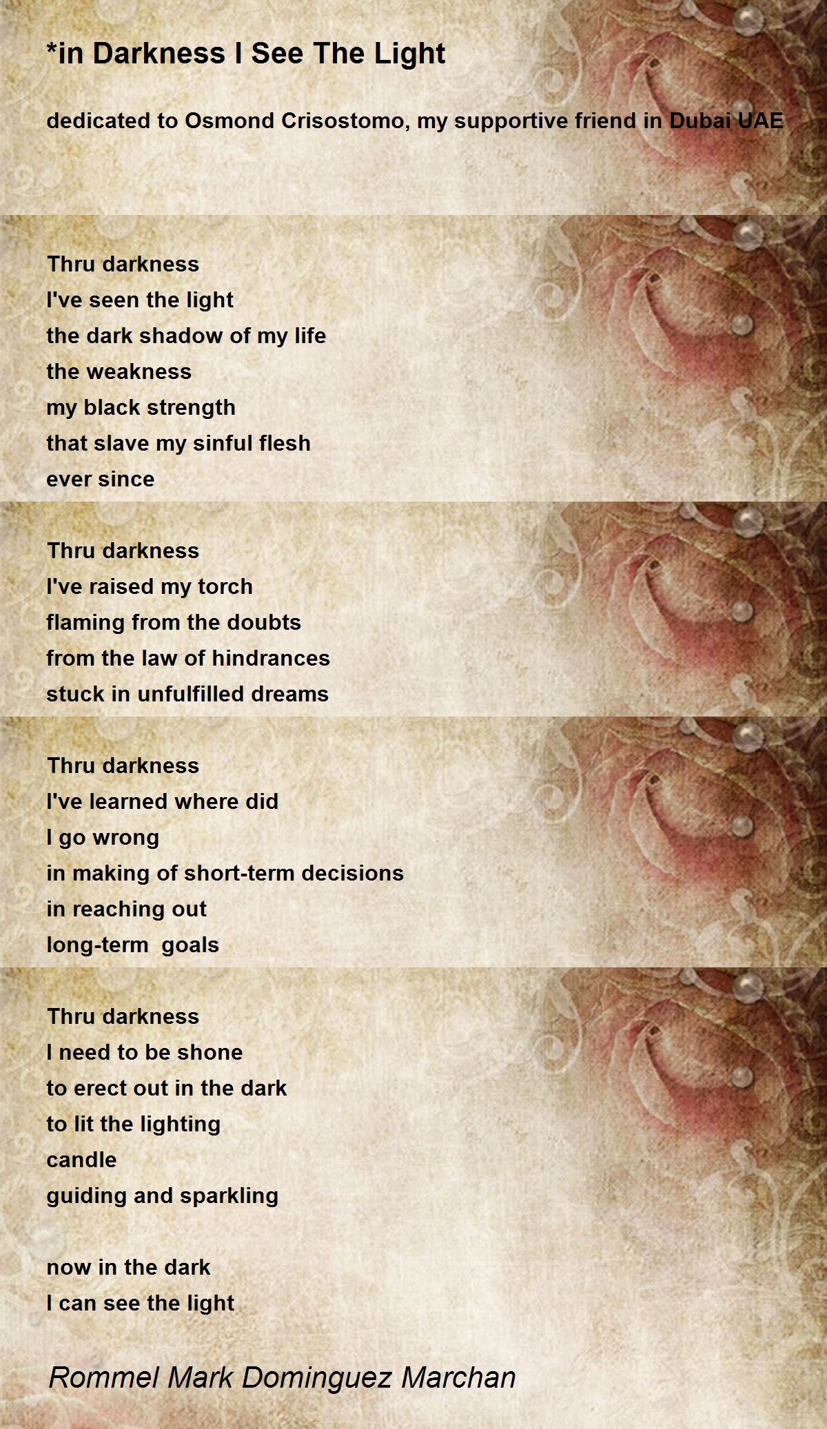 Short Poem About Light And Dark | Shelly Lighting