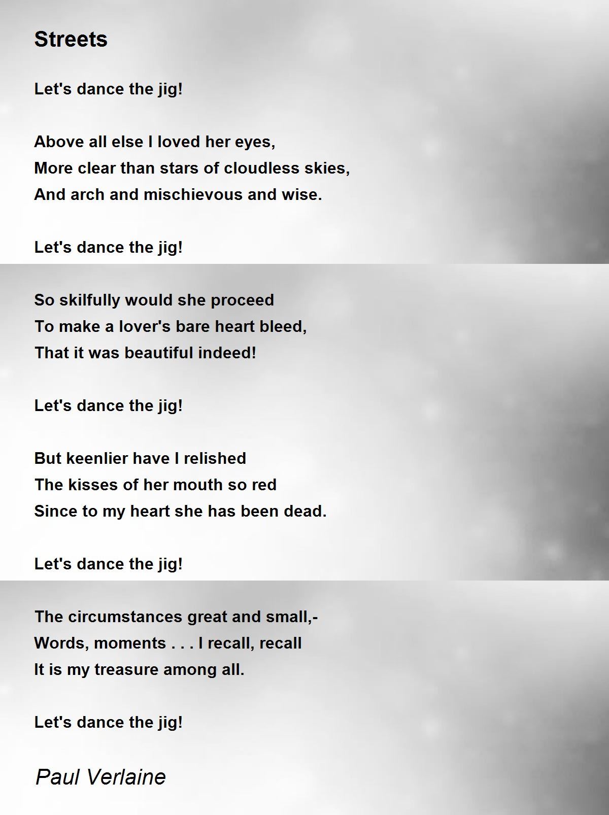 Streets - Streets Poem by Paul Verlaine